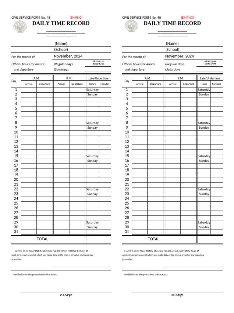 Civil Service Form No. 48 Download | PDF