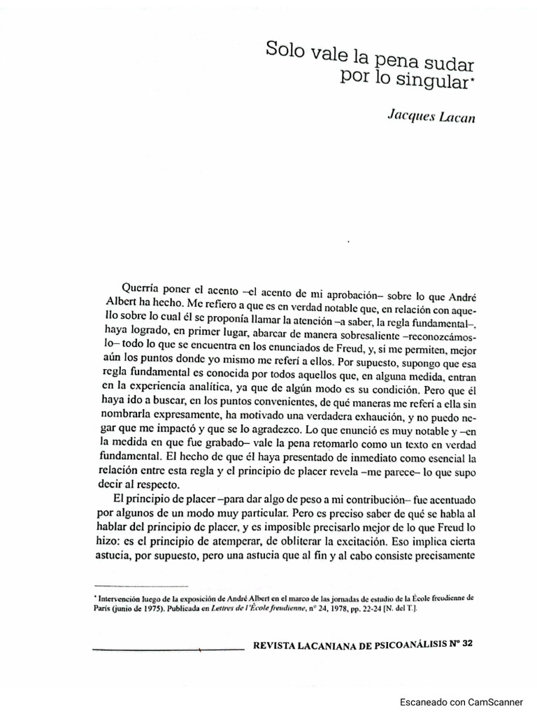 Sólo Vale La Pena Sudar Por Lo Singular | PDF