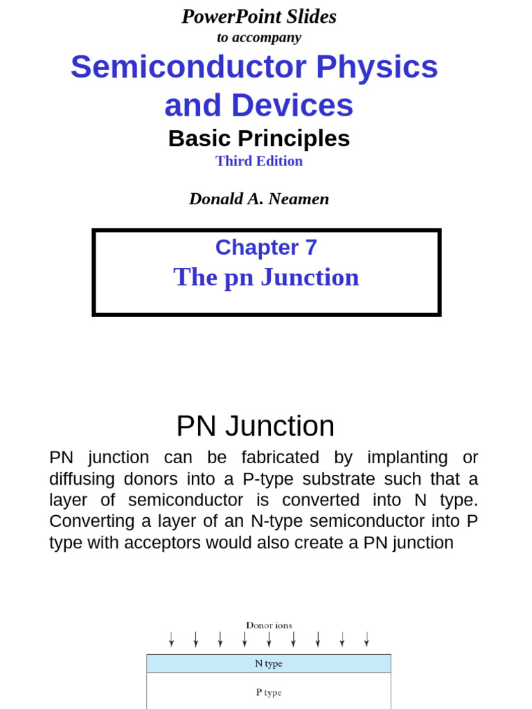 PN Junction Theory and Applications | PDF | P–N Junction | Doping ...