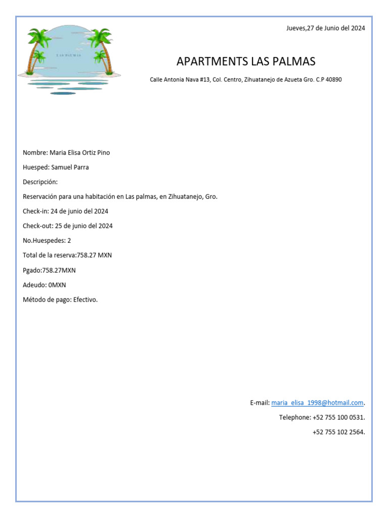 Recibo Samuel Parra Balance Real | PDF