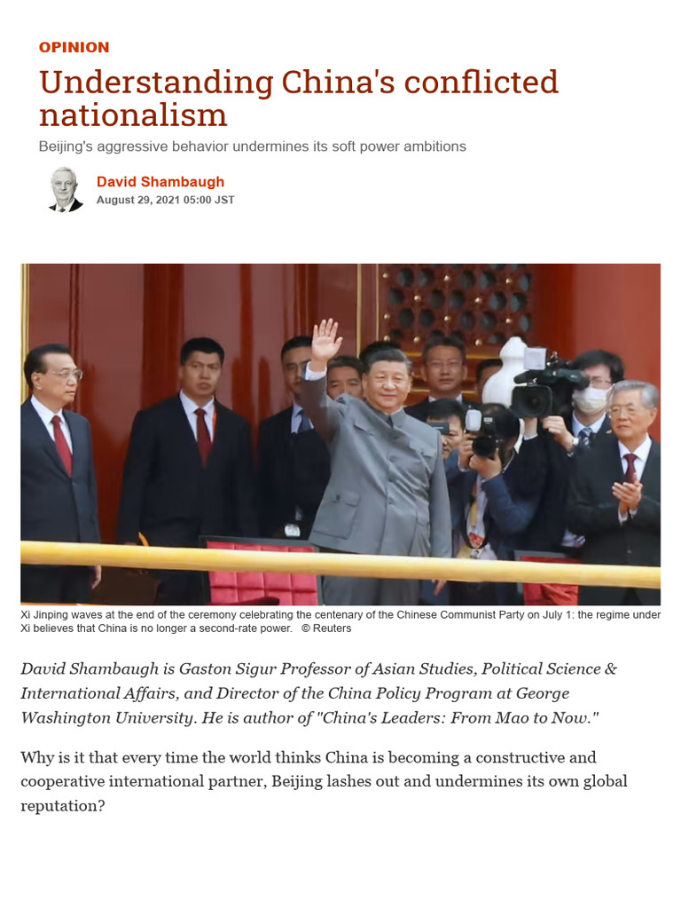China's Conflicted Nationalism Explained | PDF | Politics Of China | China