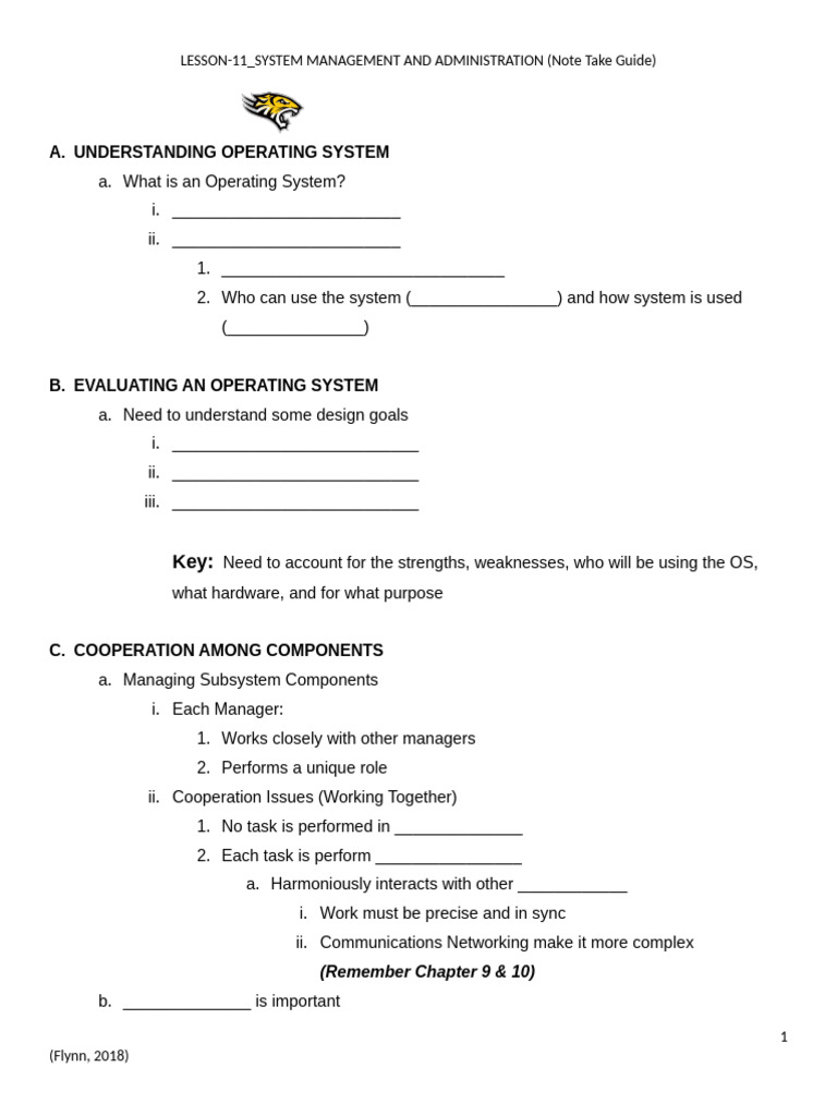 Lesson-11_Notes_System Management and Administration (Note Taker Guide ... Lesson-11_Notes_System Management and Administration (Note Taker Guide ...