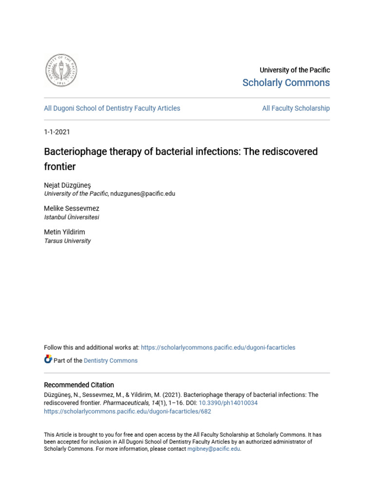 Bacteriophage Therapy of Bacterial Infections - The Rediscovered Frontier. | PDF | Gene Therapy ...