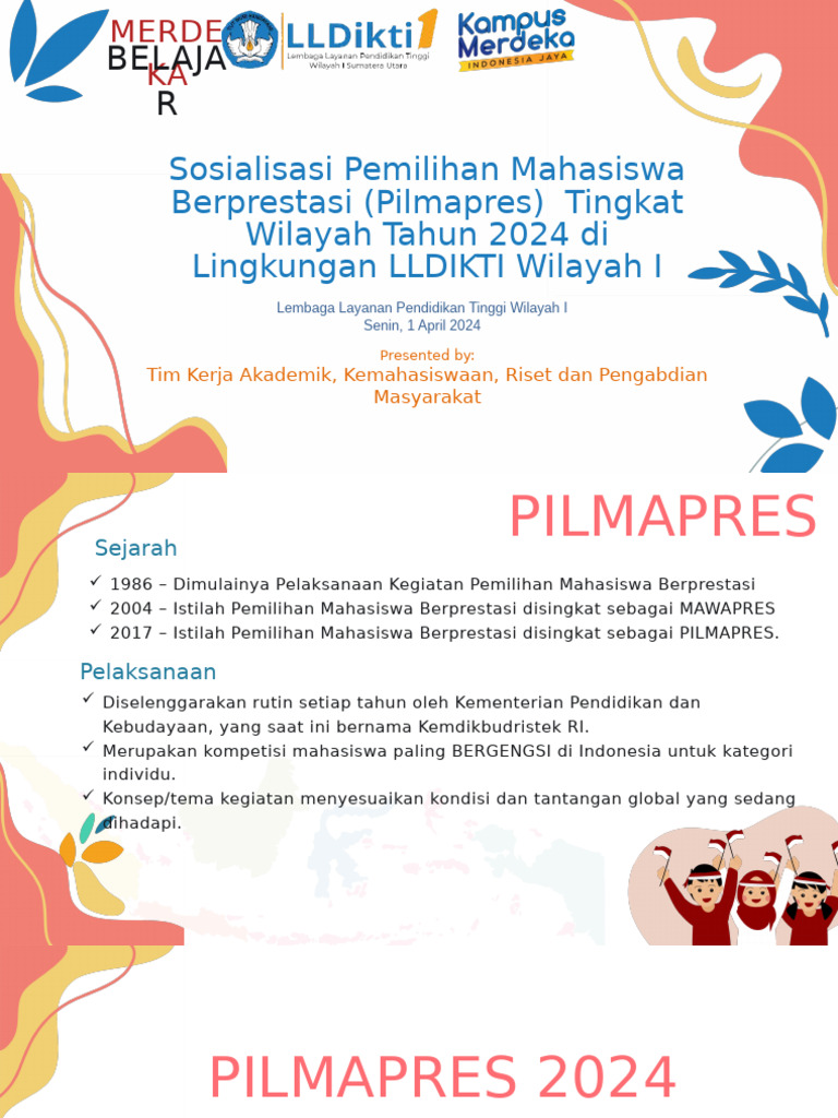 Materi Sosialisasi Pilmapres Tingkat Wilayah Tahun 2024 - 1 April 2024 | PDF | Karier & Perkembangan