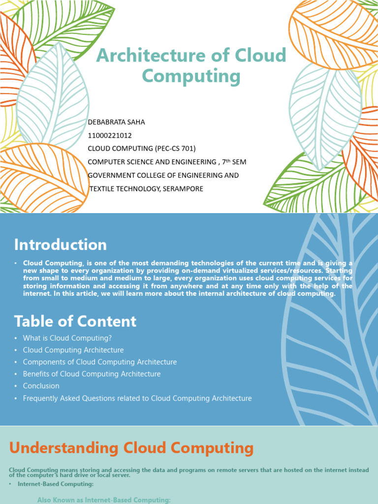 Debabrata Saha Ca1 CC | PDF | Cloud Computing | Software As A Service