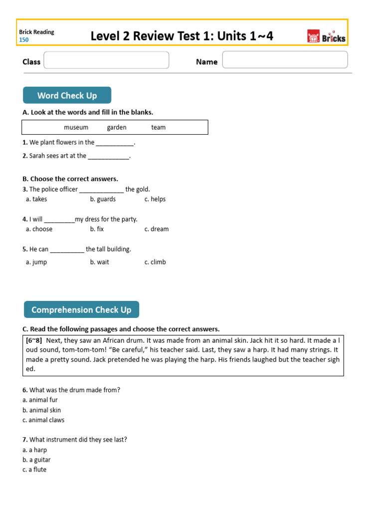 Reading Comprehension Practice Test | PDF