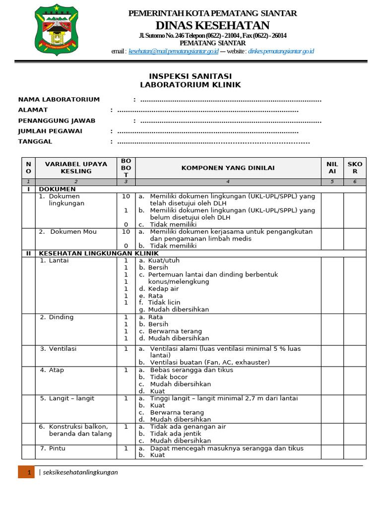 FORM IKL LABORATORIUM KLINIK Okee | PDF