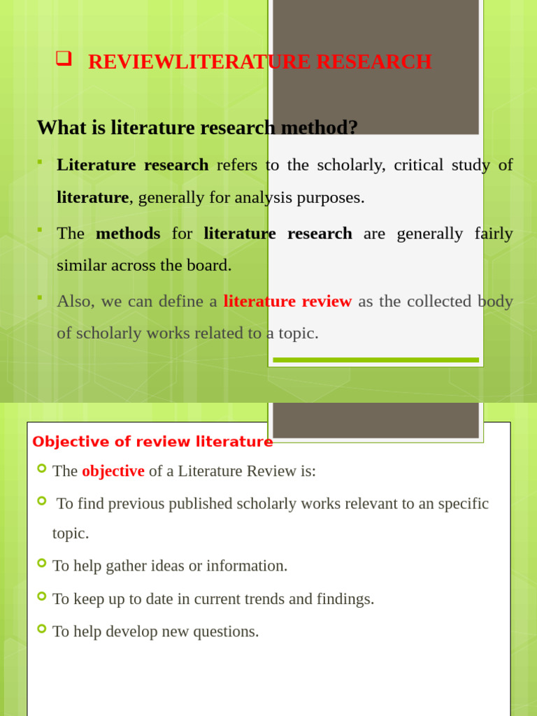 Literature Review Methodology Guide | PDF | Literature Review | Theory