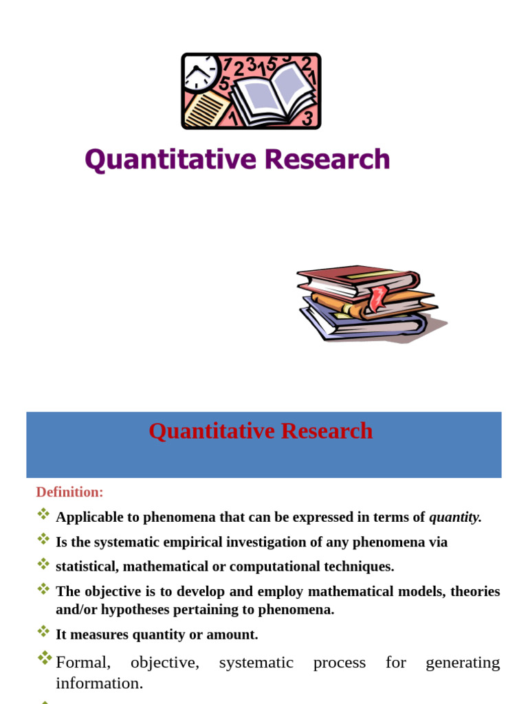 Quantitative Research Overview | PDF | Quantitative Research | Survey ...