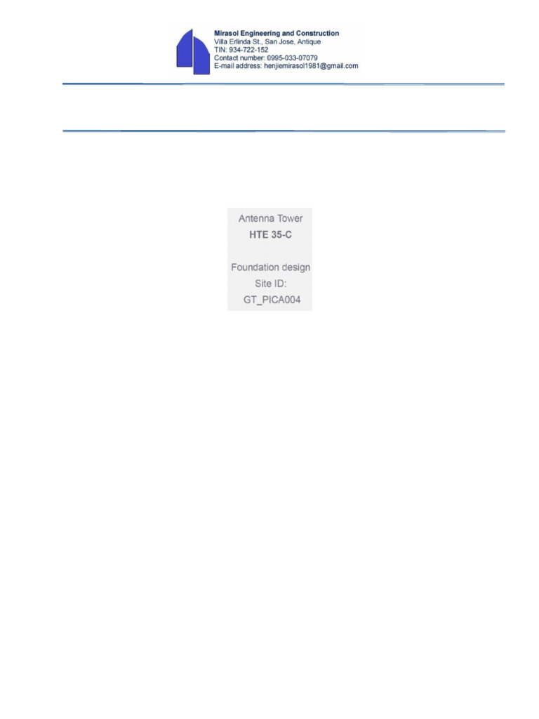 Endorsement of Antenna Tower Foundation Design | PDF | Materials ...