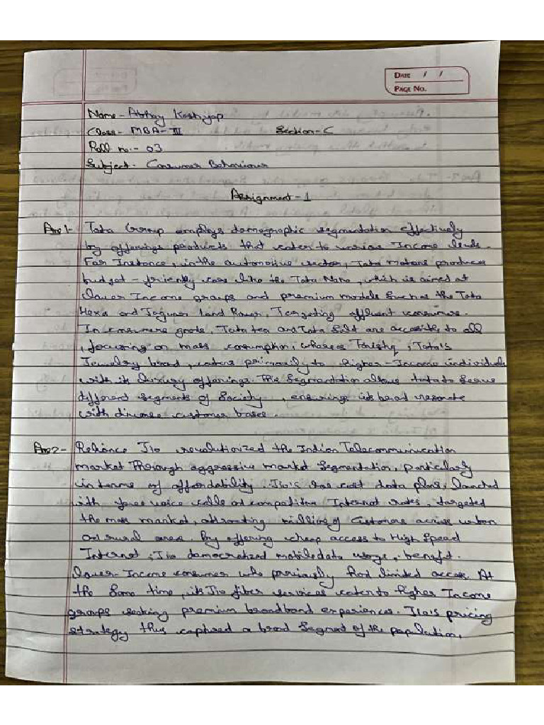 Consumer Behaviour Assignment 1 | PDF