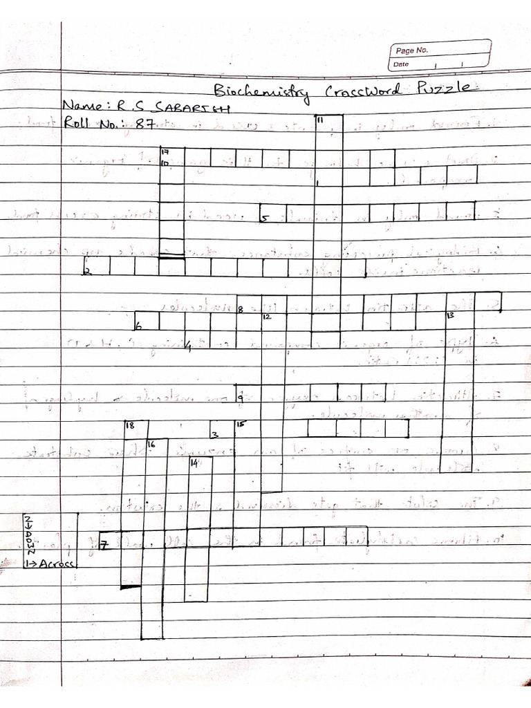 Biochemistrycrossword | PDF