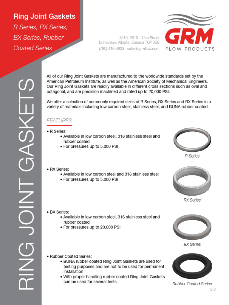 API Ring Joint Gaskets Guide | PDF | Materials