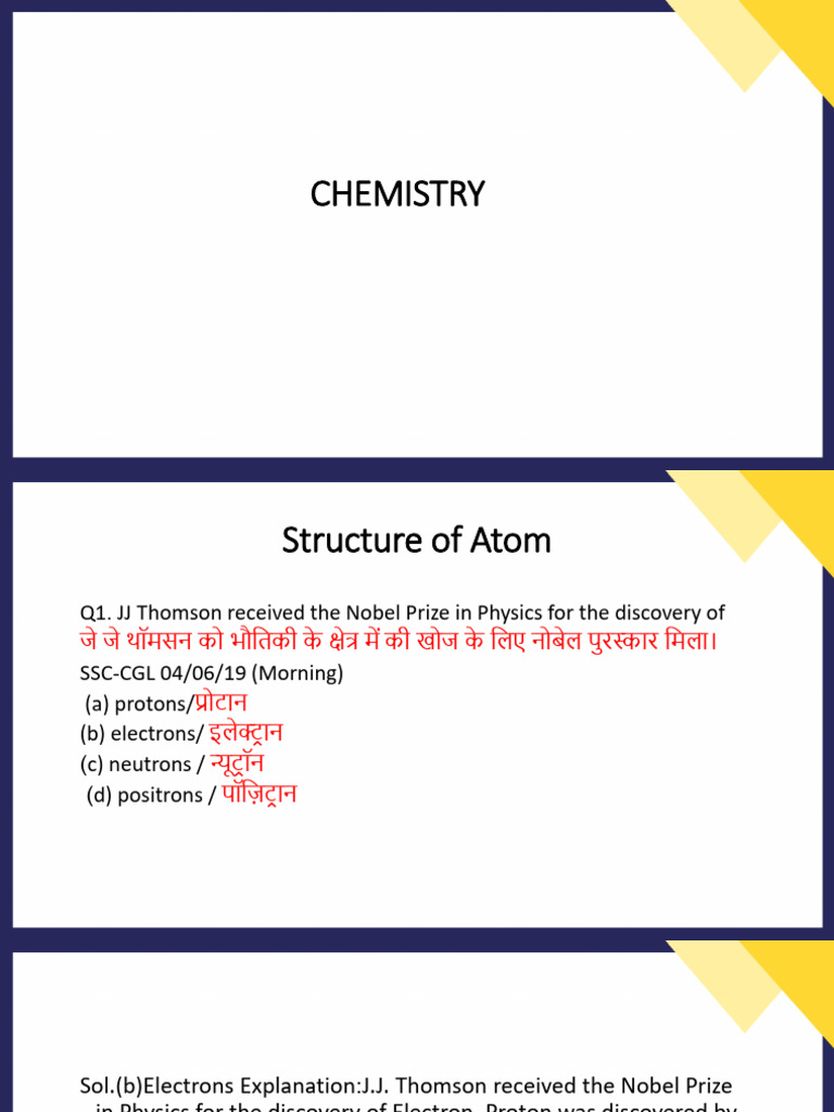 Chemistry | PDF | Atoms | Sets Of Chemical Elements