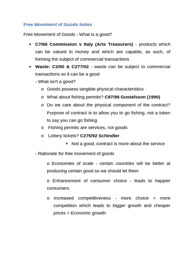 Understanding Free Movement of Goods | PDF | Tariff | Customs