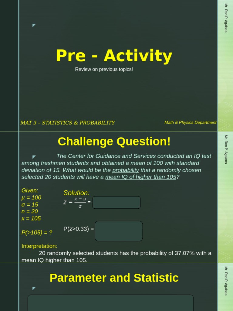 1 Estimation of Parameters - Part 1 | PDF | Estimator | Variance