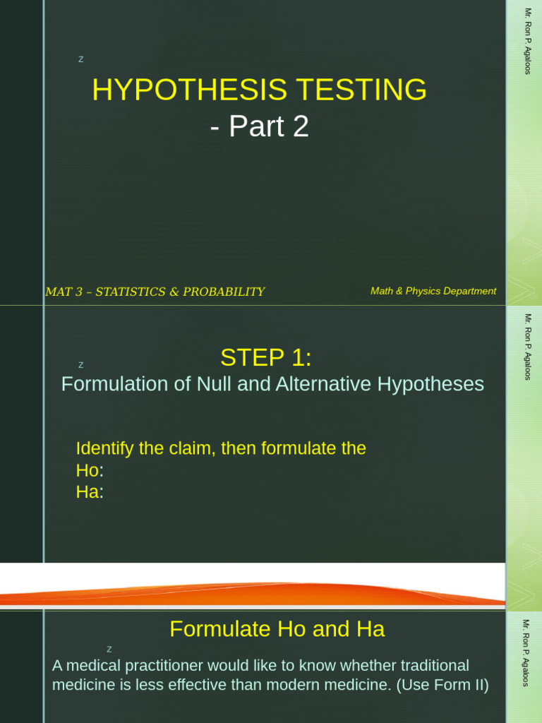 4 Hypothesis Testing Part 2 Pdf Type I And Type Ii Errors Statistical Hypothesis Testing