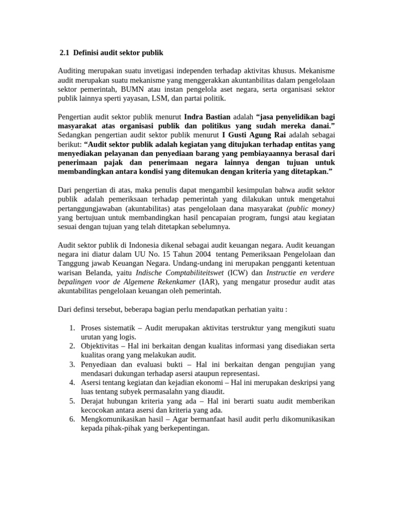Audit Sektor Publik | PDF | Bisnis | Pengelolaan Keuangan & Uang