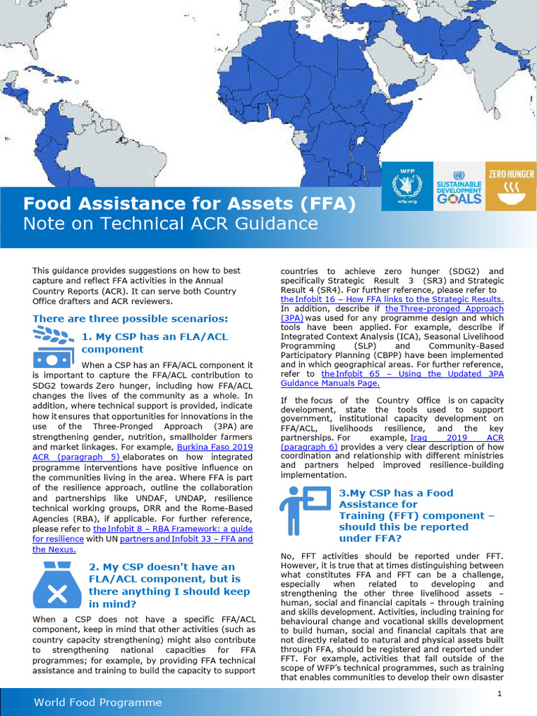 WFP ACR Guidance for FFA Activities | PDF | World Food Programme ...