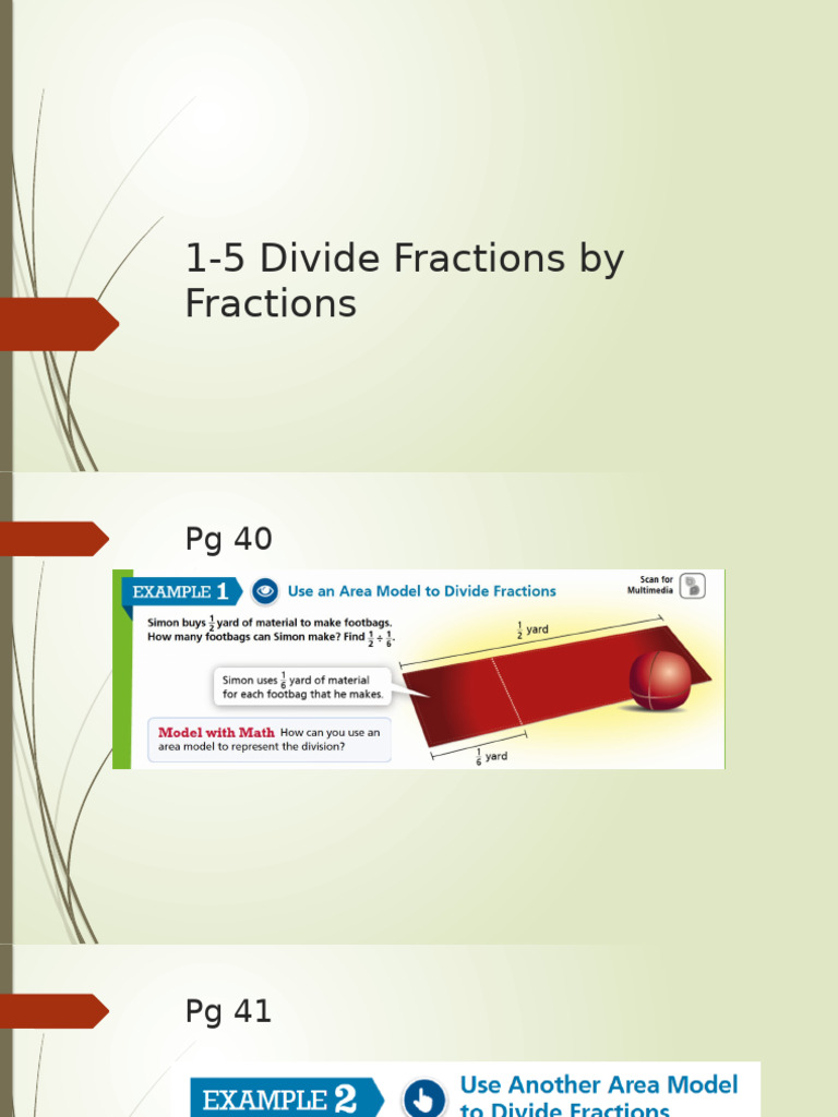 1-5 Divide Fractions by Fractions | PDF | Teaching Methods & Materials