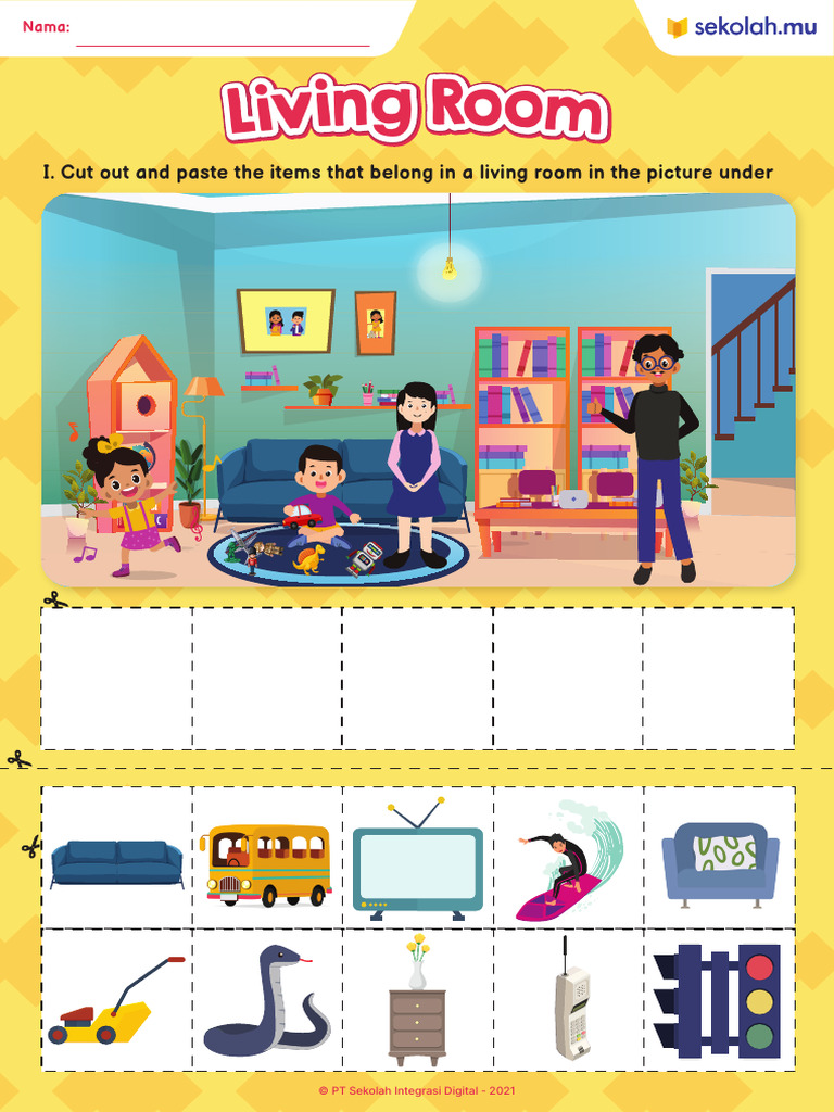 Living Room Item Identification Activity | PDF
