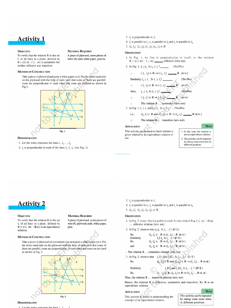 Cl-12 (2023-2024) Mathematics (041) Activity File Work | PDF