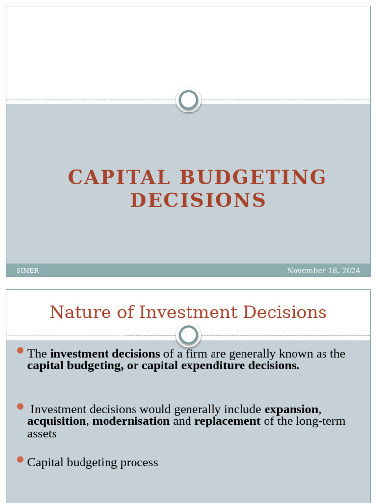 Capital Budgeting | PDF | Net Present Value | Discounted Cash Flow