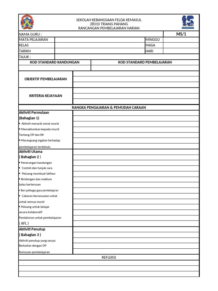 Template RPH 2023 - 2024 | PDF
