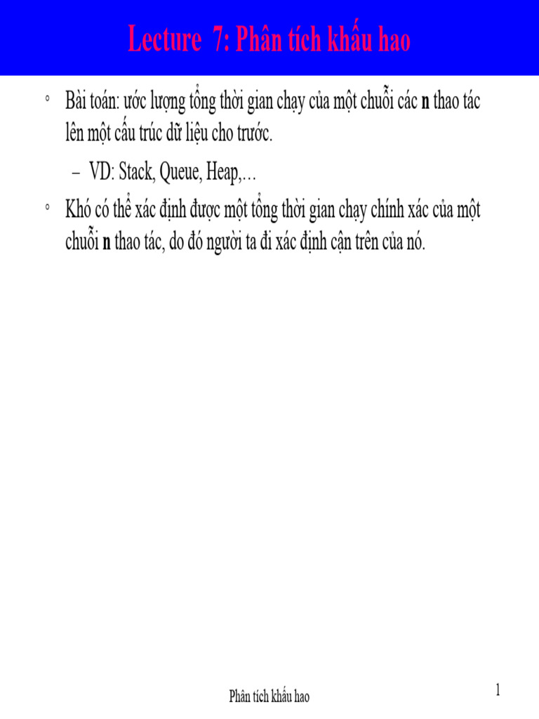 Lecture7 Amortizedanalysis | PDF