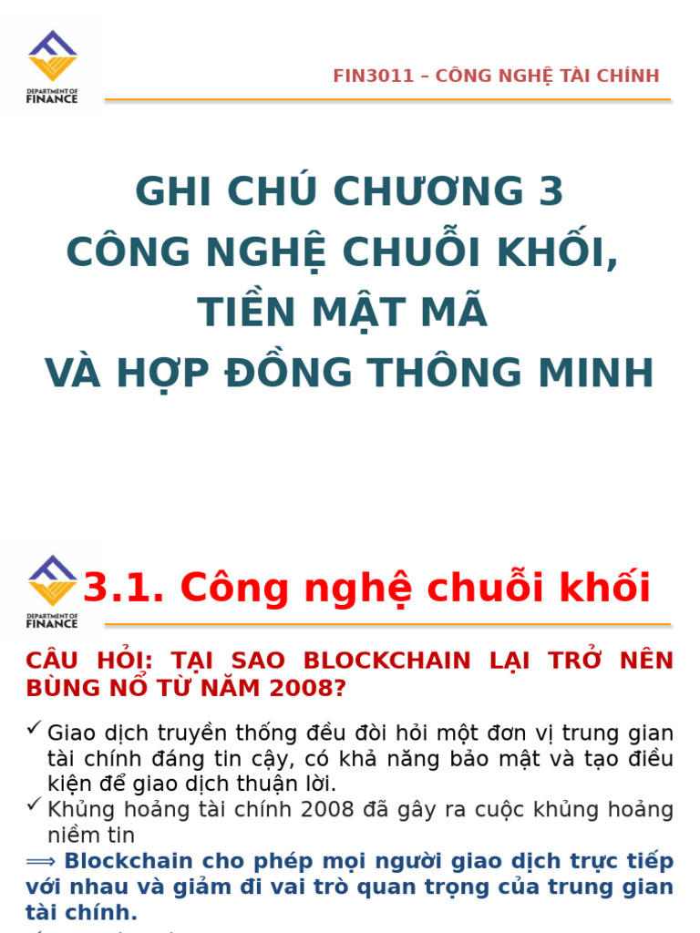 FIN3011 - Chapter 3 GHI CHÚ | PDF