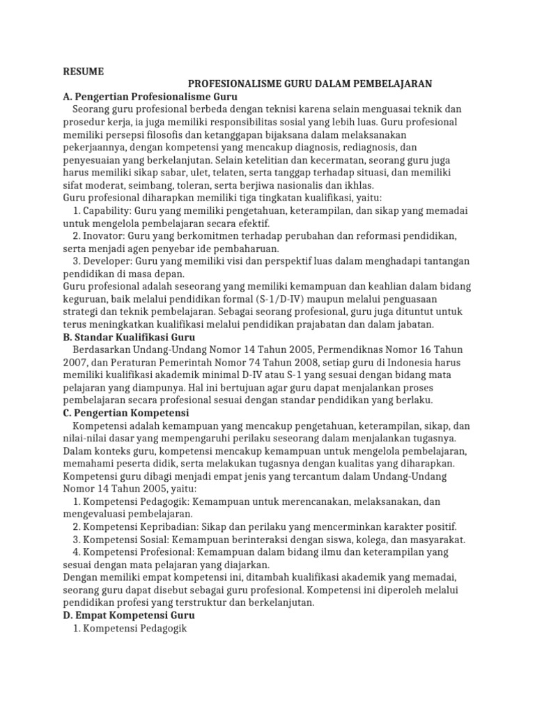 Resume Modul 8 KB 2 Profesi Guru | PDF