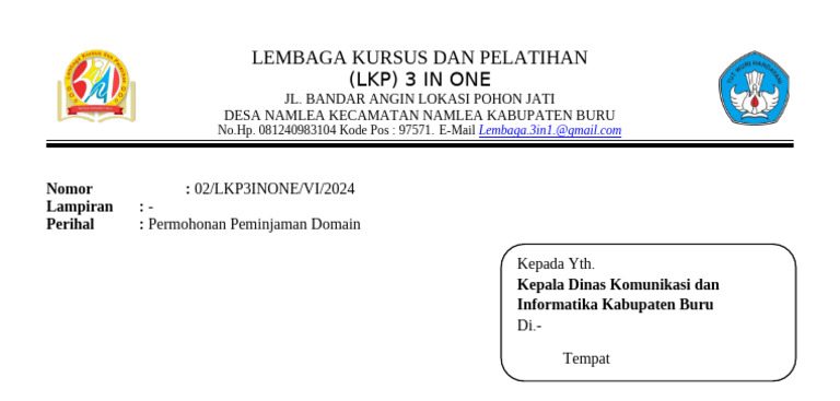 Template Cop Amplop Surat | PDF