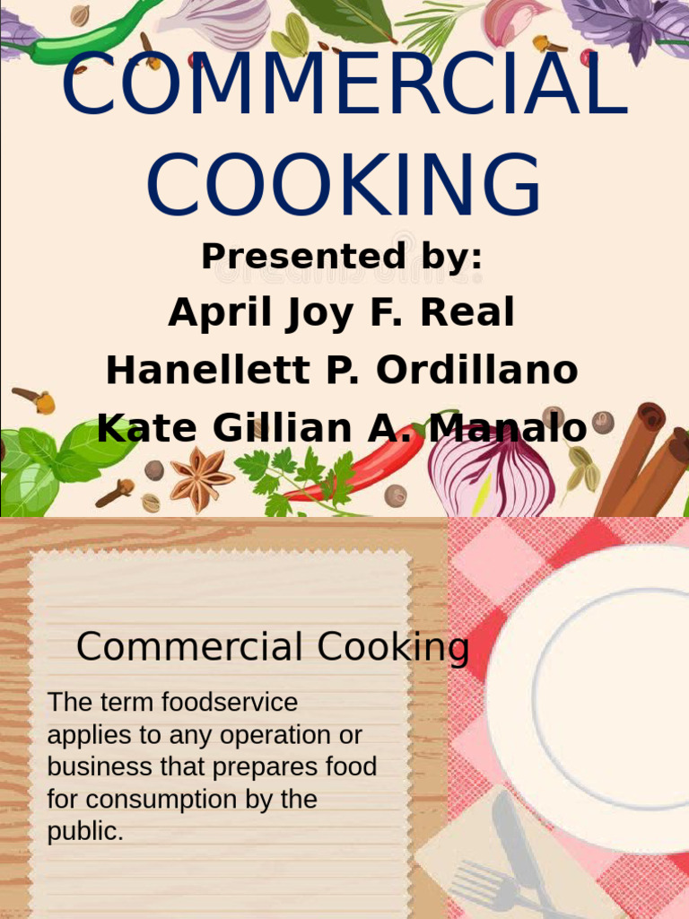 Commercial Cooking Report - Group 6 | PDF | Kitchen Stove | Kitchen