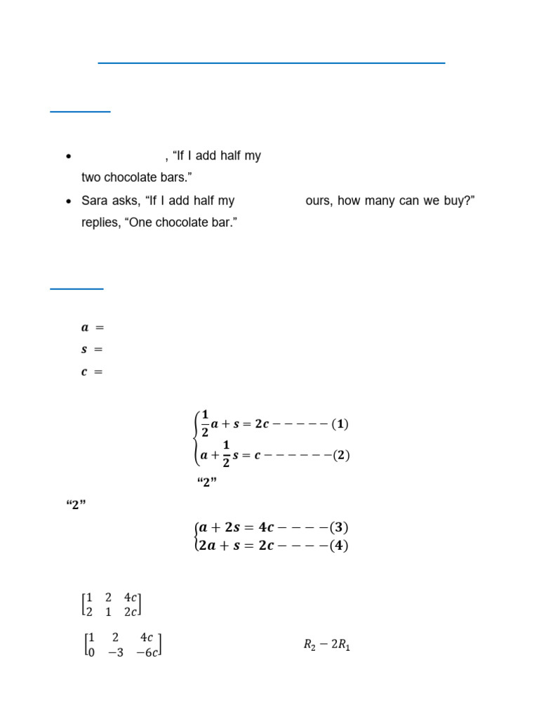 5,6. Applications To The System of Linear Equations | PDF | Traffic ...