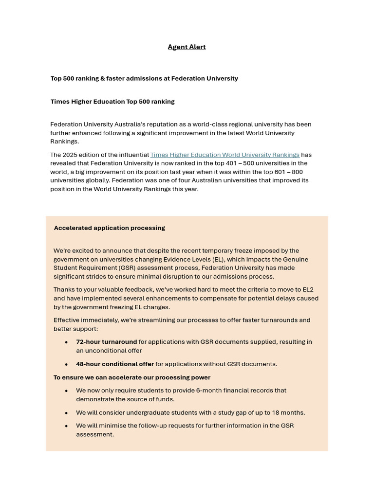 Federation University | PDF | Educational Stages | Higher Education