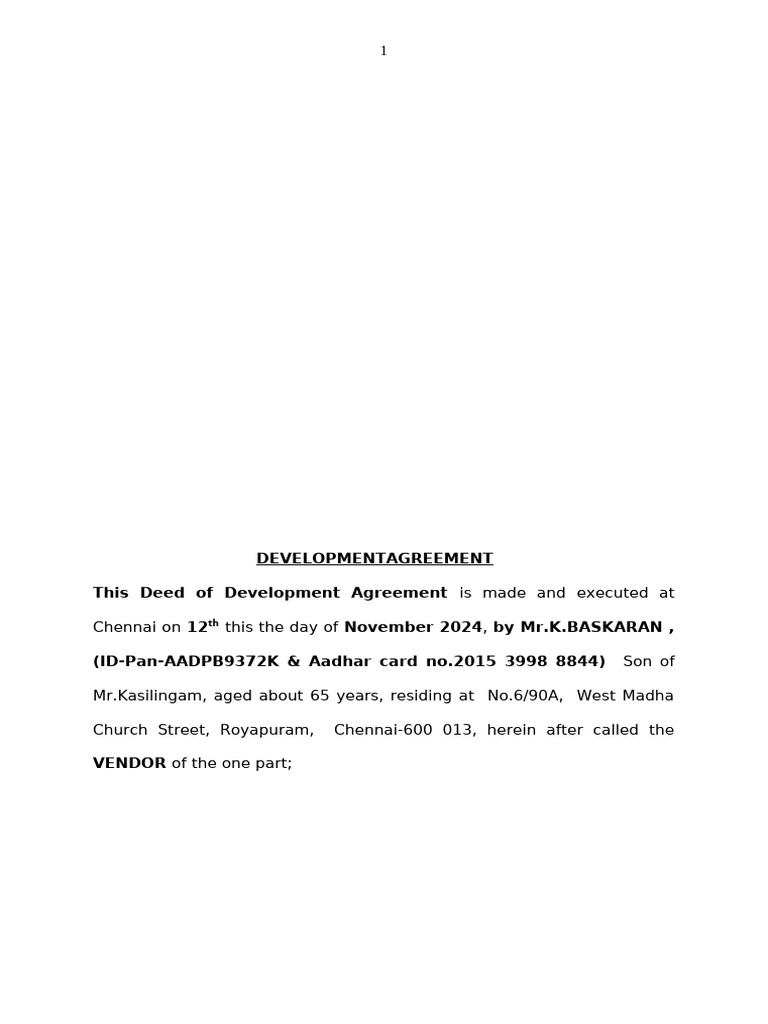 Development Agreement | PDF