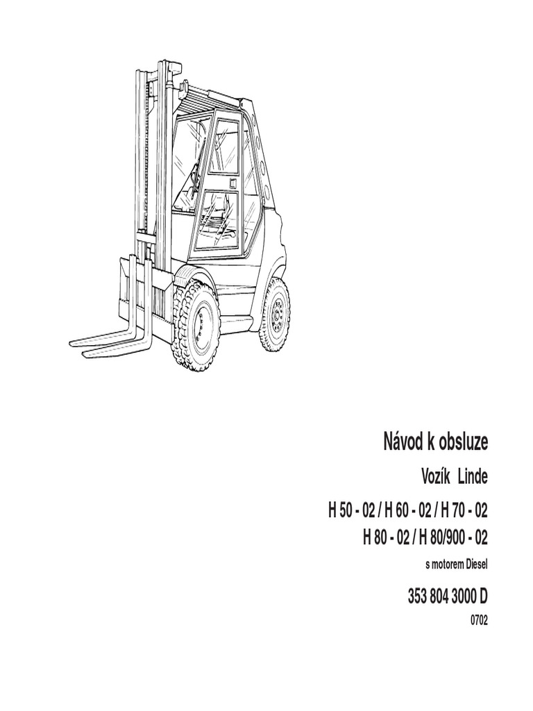 Navod K Obsluze VZV LINDE-H50-H80 - 353-CZ | PDF
