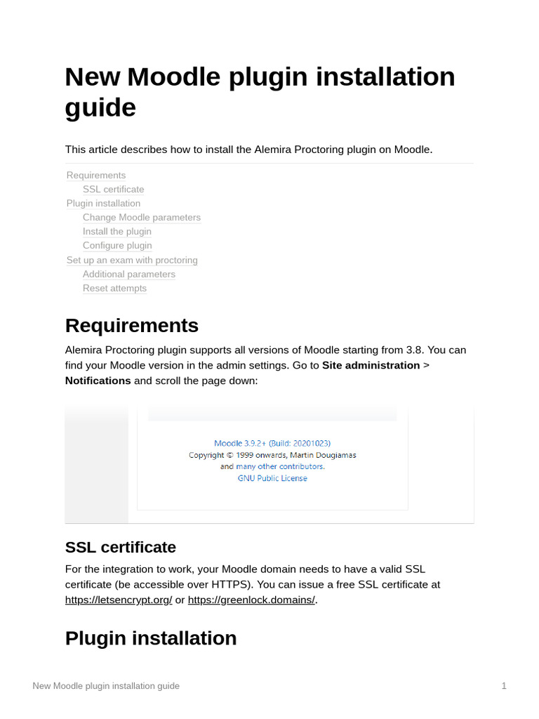 New Moodle Plugin Installation Guide | PDF | Http Cookie | Transport Layer Security
