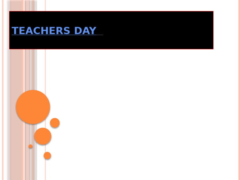 Teachers Day | PDF