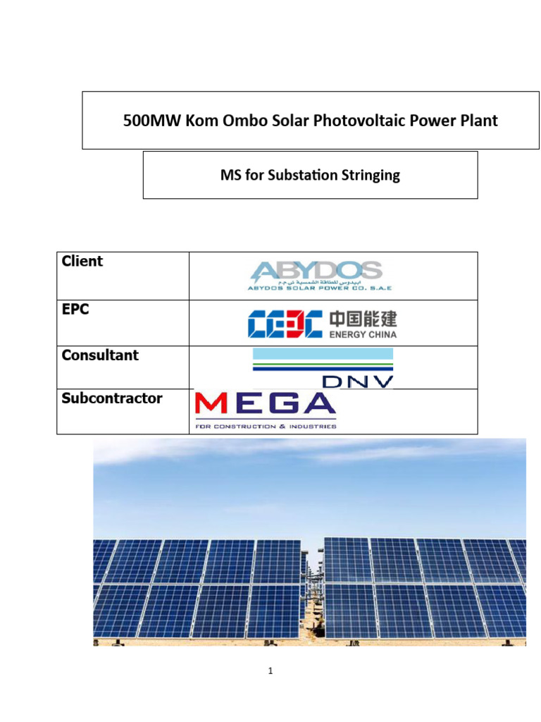 MS For Substation Stringing | PDF | Electrical Substation | Insulator (Electricity)