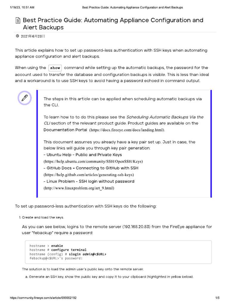 Best Practice Guide - Automating Appliance Configuration and Alert ...