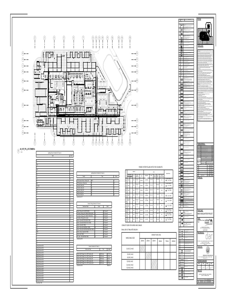 Lighting System First Floor Tower A Layout - Overall Plan | PDF ...