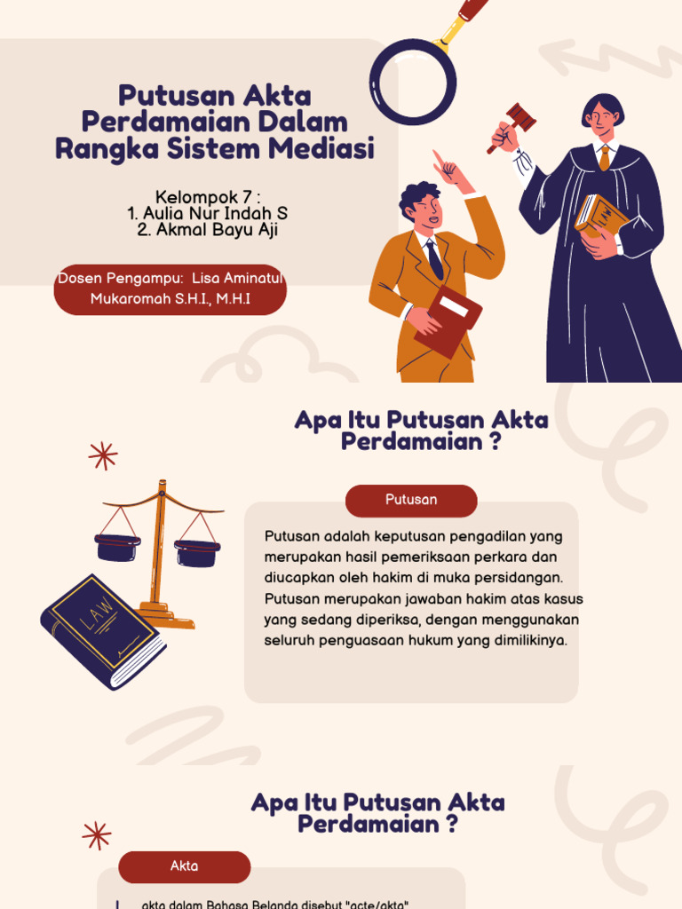 HAP - Kel.7 - Putusan Akta Perdamaian | PDF