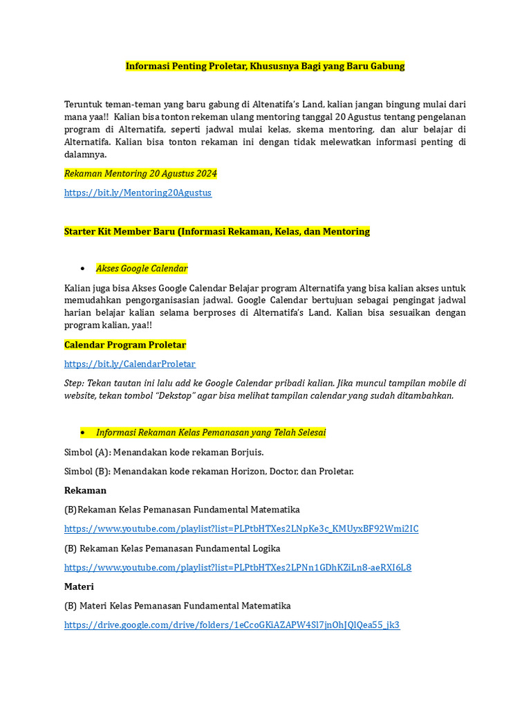 Informasi Penting Proletar | PDF | Komputer