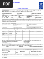 UNU P11 - Personal History Form | PDF | Academic Degree | Employment