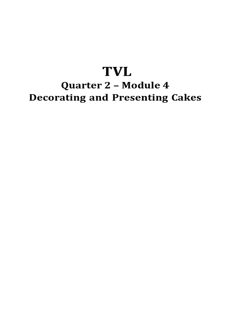 BPP Q2 GR12 Module4 | PDF | Icing (Food) | Cakes