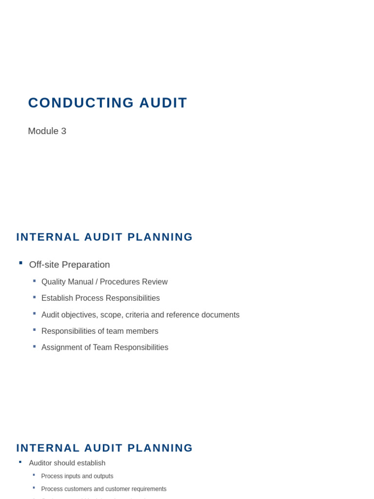 Audit Conduct | PDF | Audit | Internal Audit