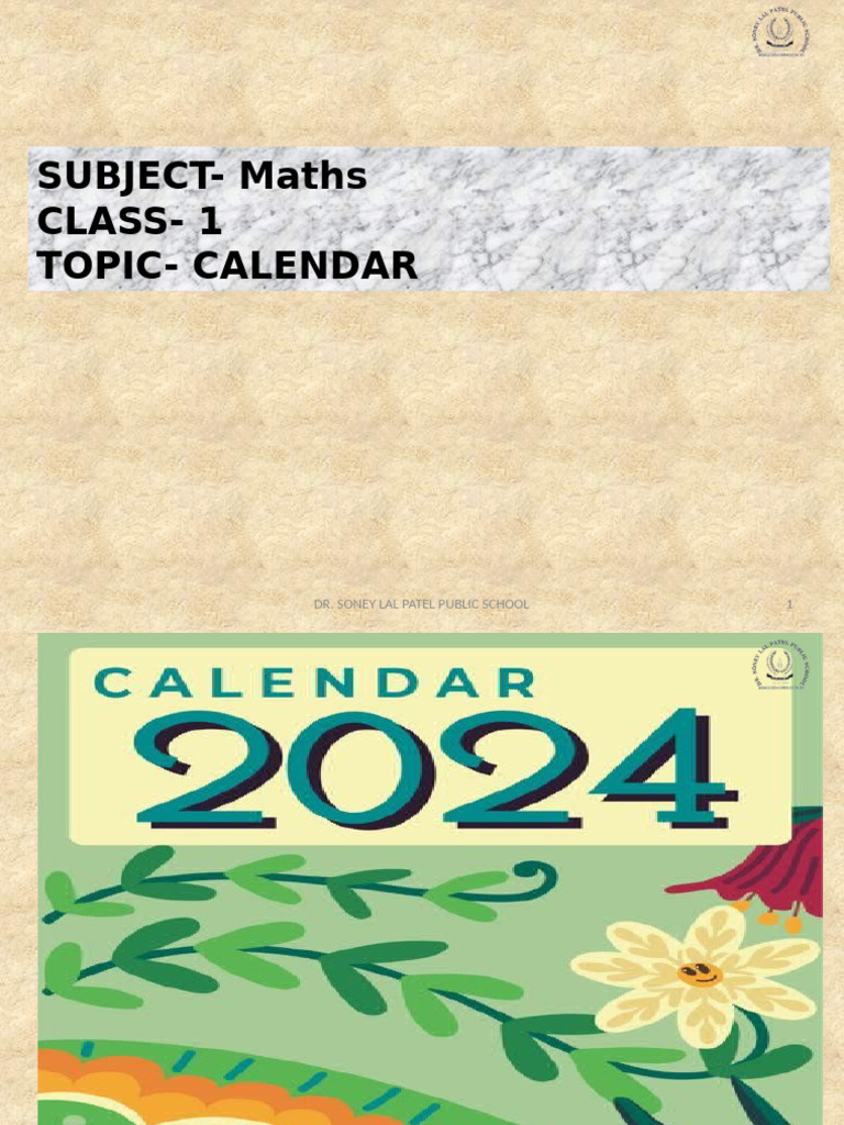 Maths Calendar | PDF