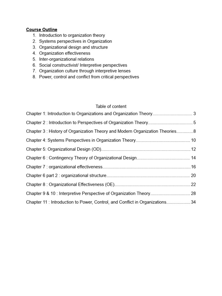 Organizational Theory & Design | PDF | Knowledge | System