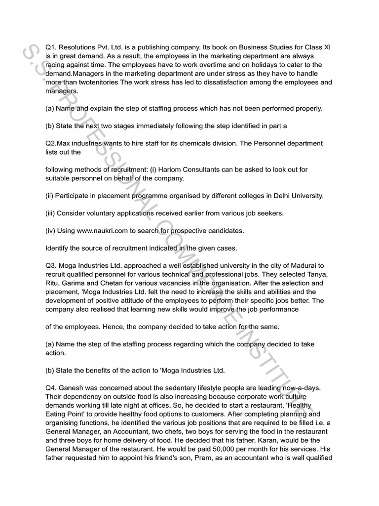 Staffing Case Studies | PDF